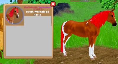 [Wild Horse Islands Roblox] Island Unique Hair (IUH) RC Ruby Dutch | eBay