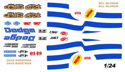 ROD SHOP DODGE Dave Boertman - Bill McGraw Blue Drag 1/24th - 1/25th ...