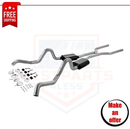 Flowmaster 17202 Crossmember-Back Exhaust System for 1964-1967 GM A ...