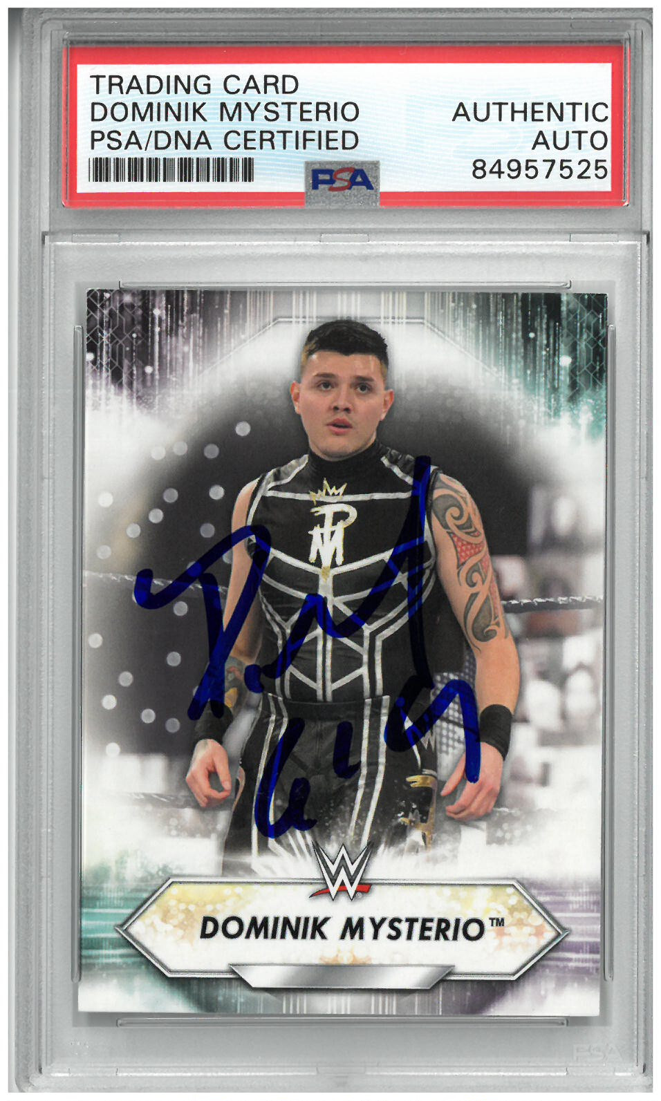 DOMINIK MYSTERIO SIGNED AUTOGRAPH SLABBED WWE 2021 TOPPS CARD PSA DNA ...