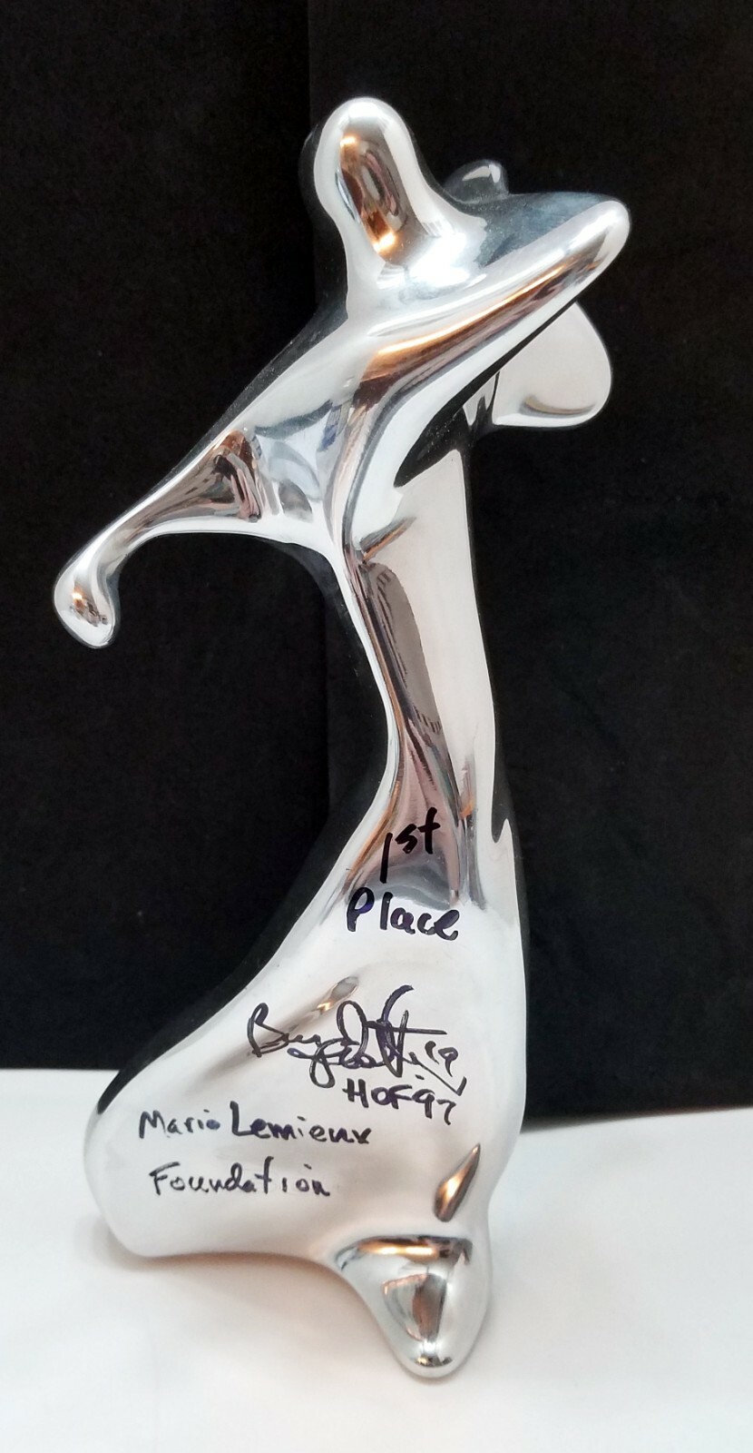 BRYAN TROTTIER Signed 2004 1st Place Trophy Mario Lemieux Foundation ...