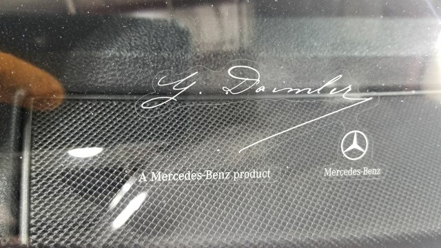 OEM Mercedes-Benz G. Daimler Signed Clear Windshield Glass Decal ...