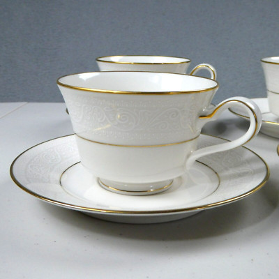 Noritake Tulane 7562 Cup and Saucer Japan Gold Trim Vintage Elegant | eBay