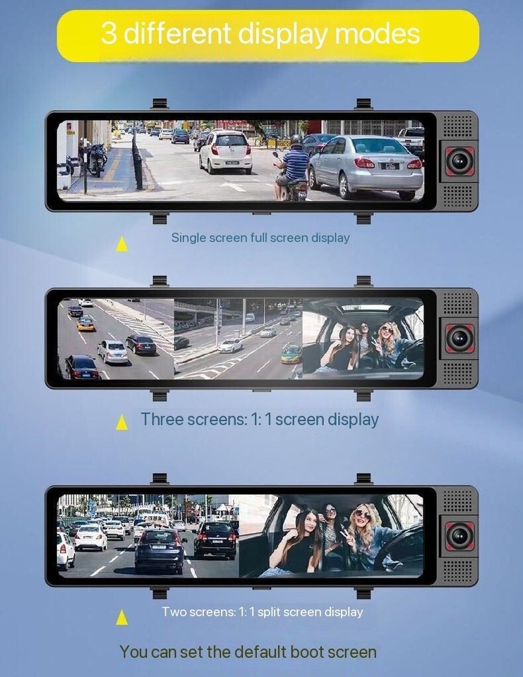 2026 Streaming RearView Mirror Dash Cam Andorid Auto Carplay 5G WIFI ...