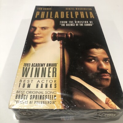Philadelphia VHS Movie 1993 New/ Sealed Tom Hanks / Denzel Washington ...
