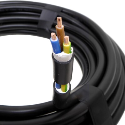 Outdoor Tuff Cable 1.5mm 2.5mm Black Stiff Solid Core For Lighting and ...