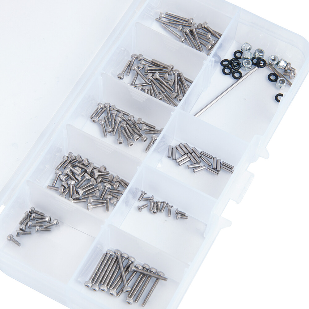186Pcs For Axial SCX24 1/24 RC Crawler Stainless Steel Screws Pins Kit ...