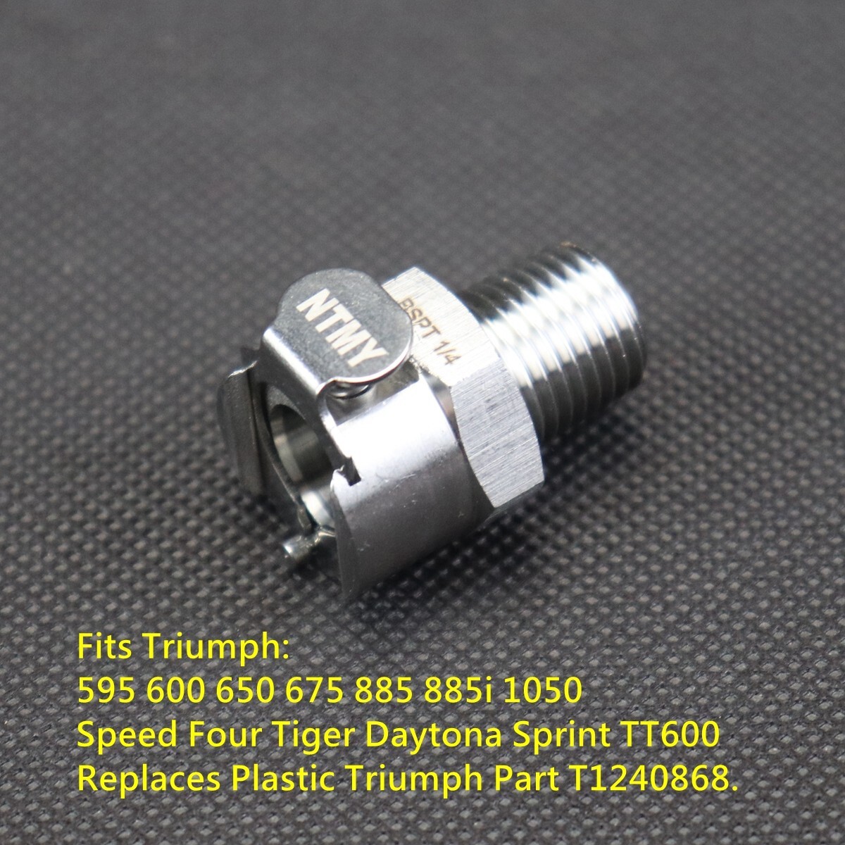 Triumph Gas Tank Fuel Pump Female Metal Quick Release Connector ...
