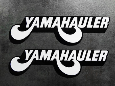 2pc Yamahauler White Decals stickers graphics 200 490 465 80 125 IT YZ ...