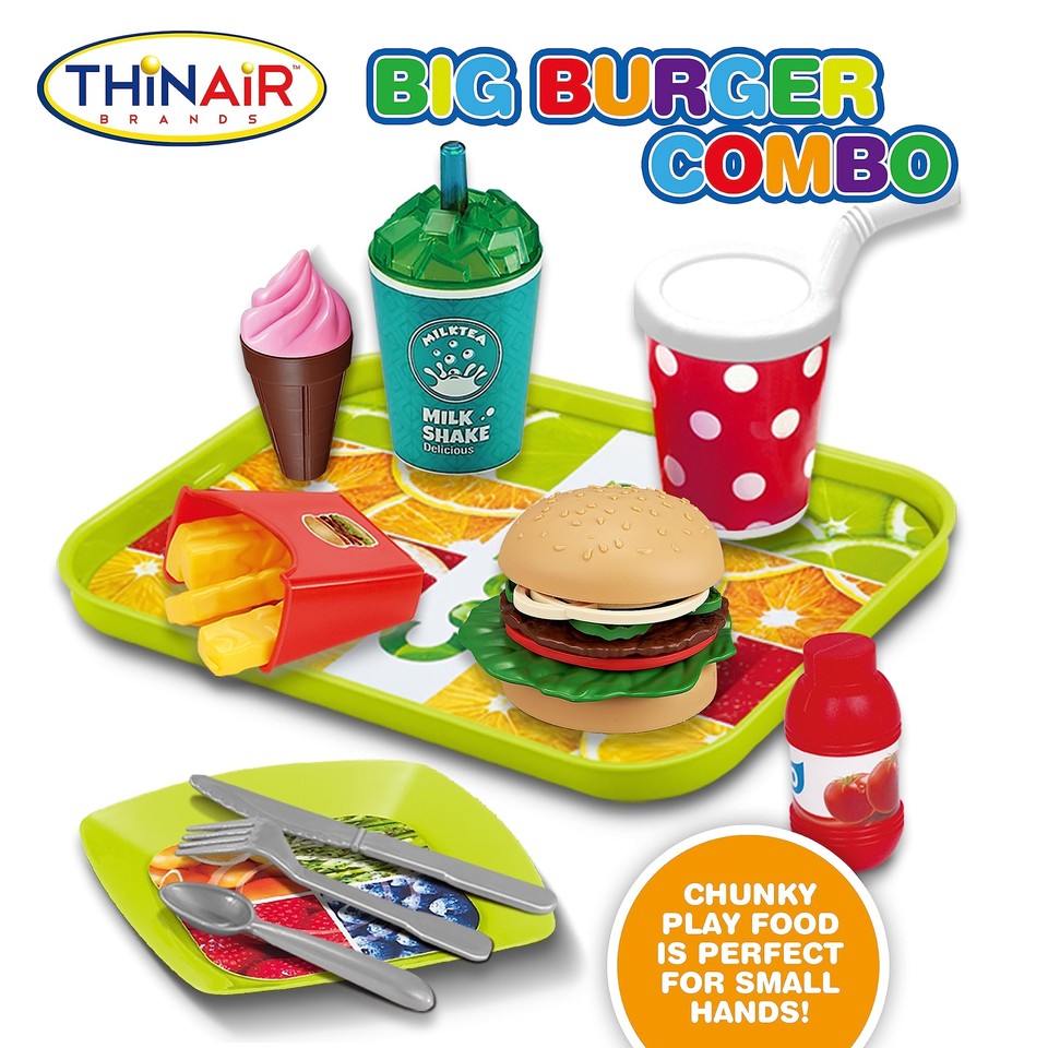 20-Piece Play Food Set | Realistic ’ Food Toys for Pretend Play & Hands ...