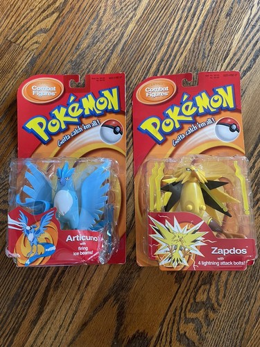 Zapdos & Articuno 2000 Pokemon Hasbro Combat Figure Master Quest Sealed ...