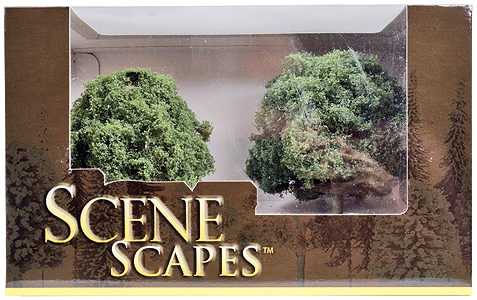 Bachmann SceneScapes Layout-Ready Trees Oak Trees 4.5 5in Tall pkg(2 ...