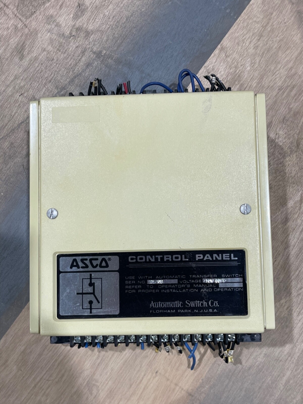 ASCO CONTROLLER 929909 TRANSFER SWITCH AUTOMATIC 480V 60HZ | eBay