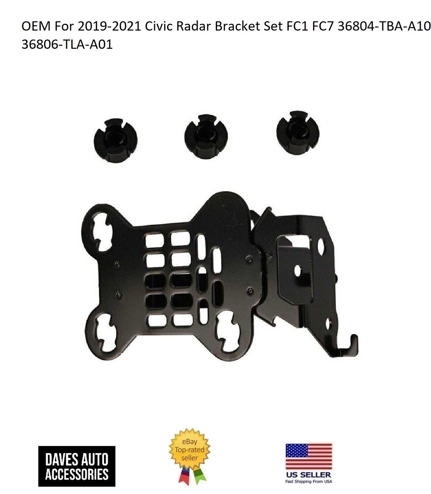 OEM For 2019-2021 Civic Radar Bracket Set FC1 FC7 36804-TBA-A10 36806 ...
