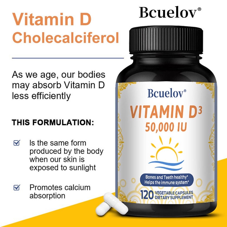 Vitamin D3 120 Capsules Extra Strength D3 Supplements with 50000 IU | eBay
