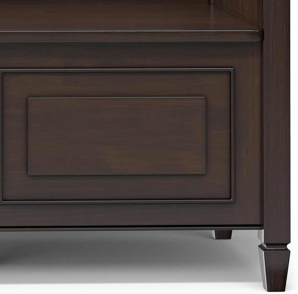 Connaught Entryway Storage Bench - 56 Inch Wide Solid Wood Wide Storage ...