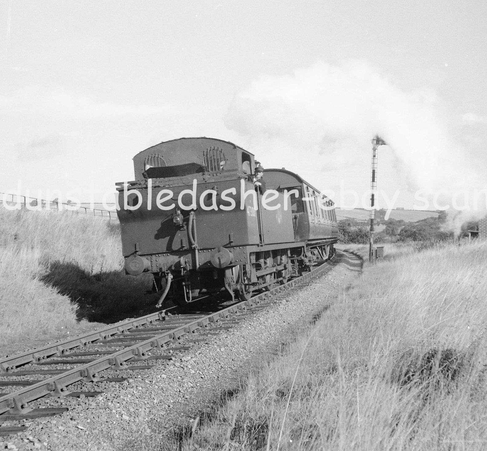 RAILWAY NEGATIVE: LMS FOWLER 3F 0.6.0T + SEATON Jct TRAIN @ UPPINGHAM ...