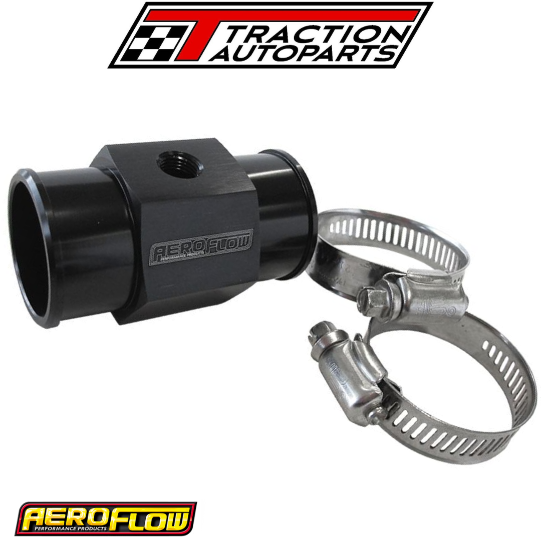 AEROFLOW Radiator Hose Temp Sender Adapter 1-1/2" (38mm) O.D. with 1/8 ...