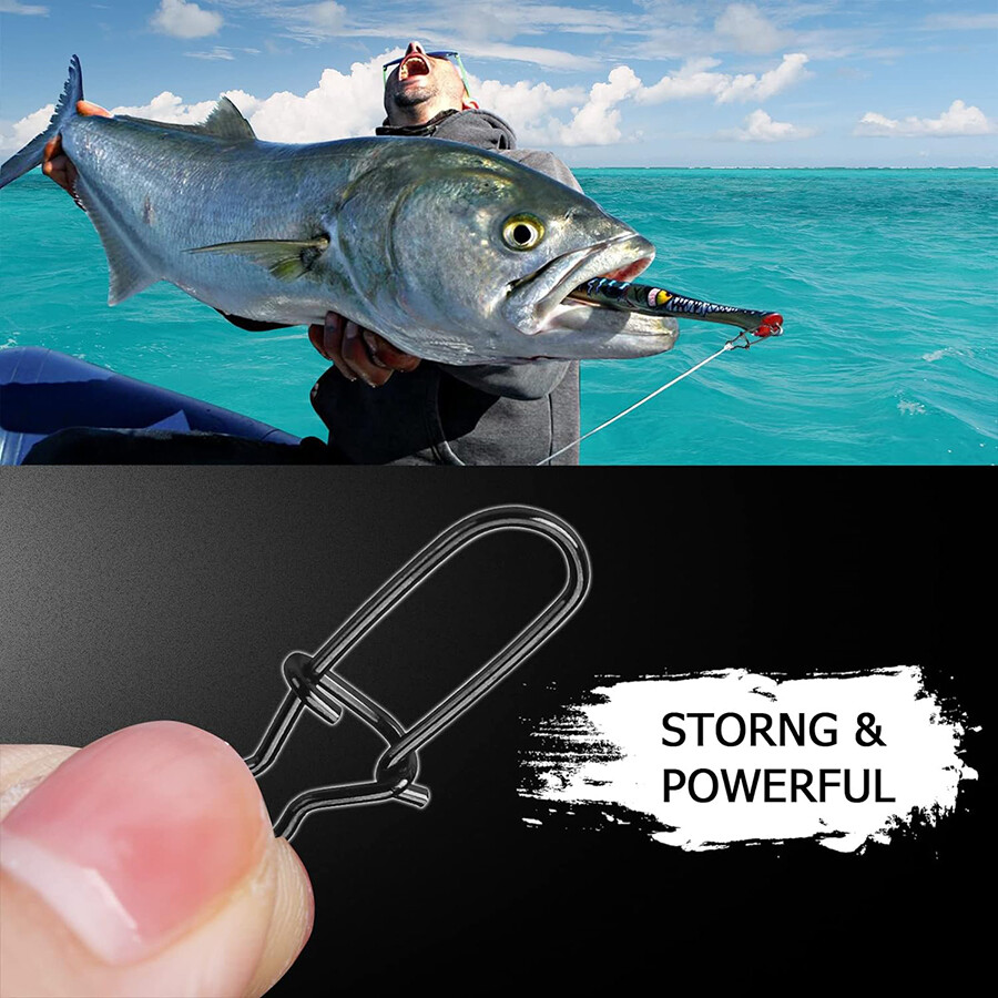 50pcs Duolock Fishing Snap High Strength Fast Snaps Fishing Speed Clips ...