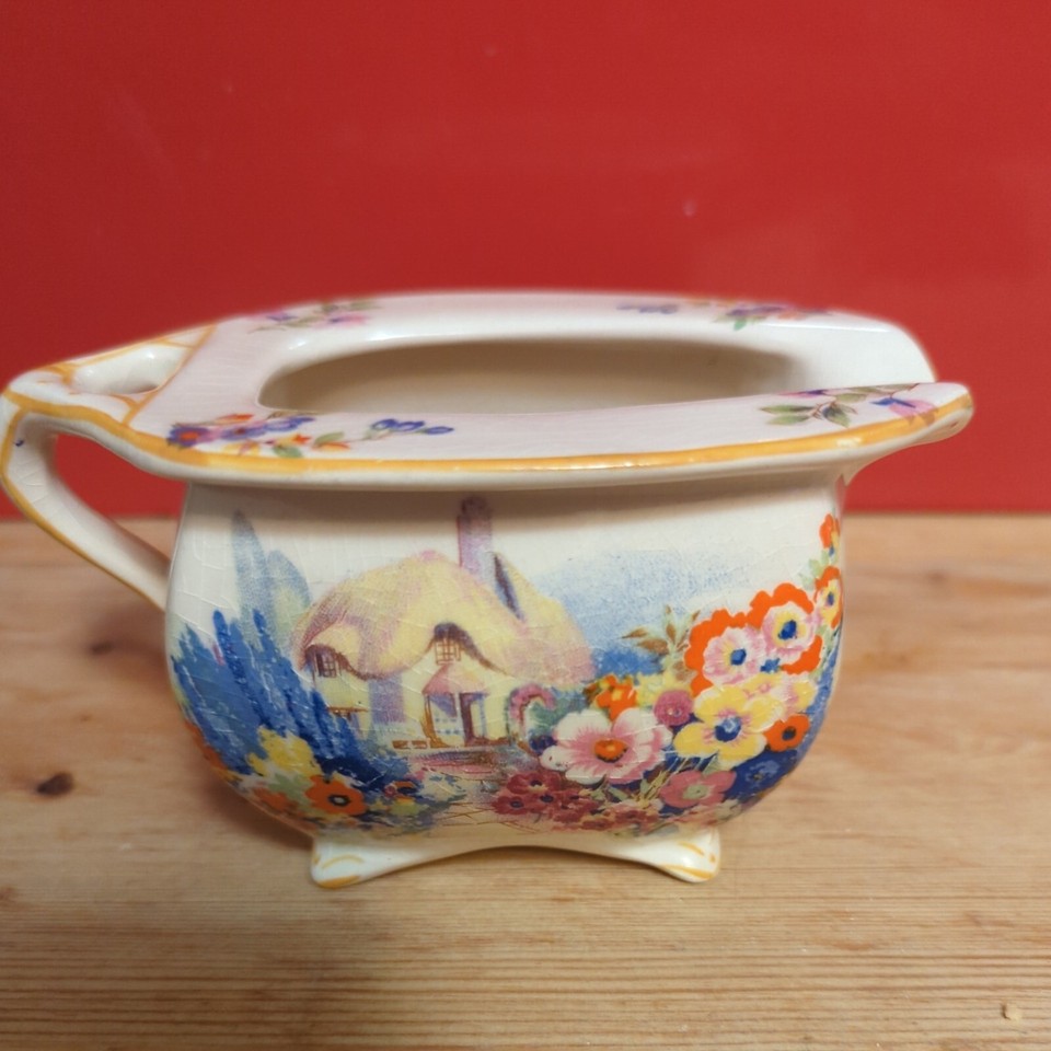 Vintage 1930's Swinnertons's Hampton Ivory "Old England Gardens" cream ...