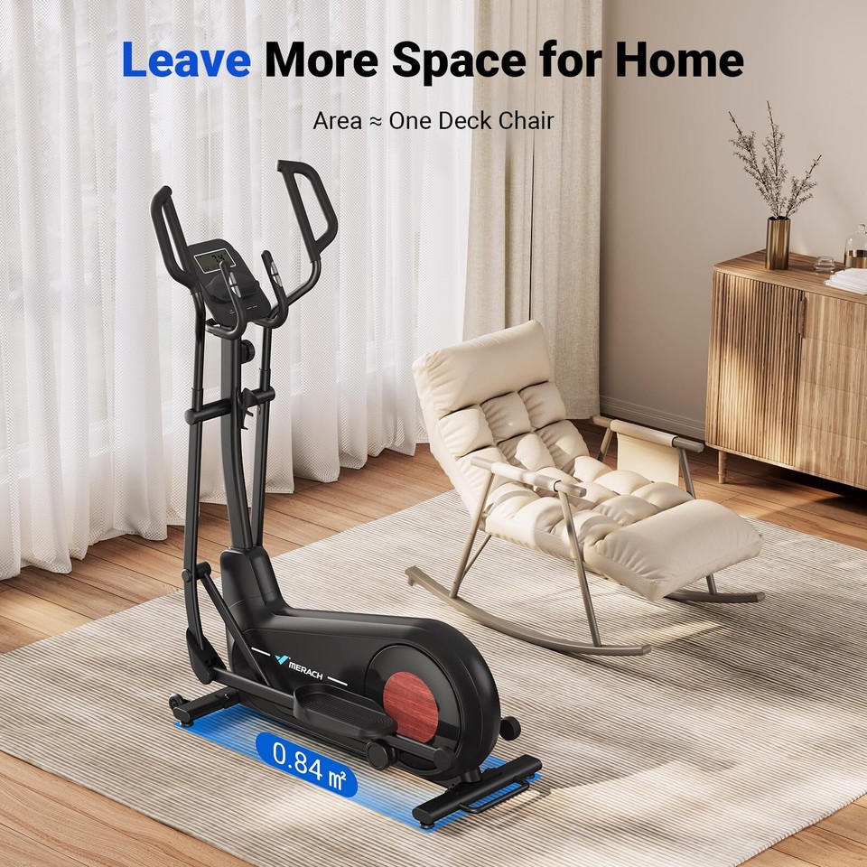 MERACH E27 Elliptical Magnetic Exercise Machine Hyper-Quiet 8 ...