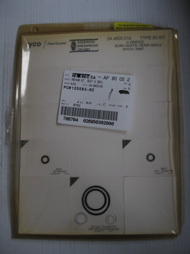 Anderson Greenwood TYCO Type 83 Repair Kit BUNA 04-4805-015 | eBay