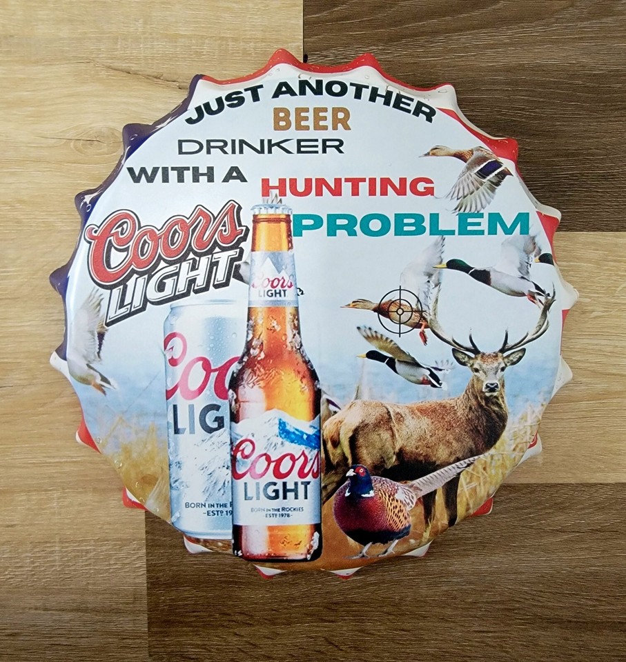 Funny Hunting Beer Sign Bottle Cap Metal Sign Man cave Bar Decor ...