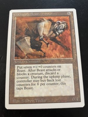 Magic The Gathering MTG Revised Edition "Clockwork Beast" | eBay