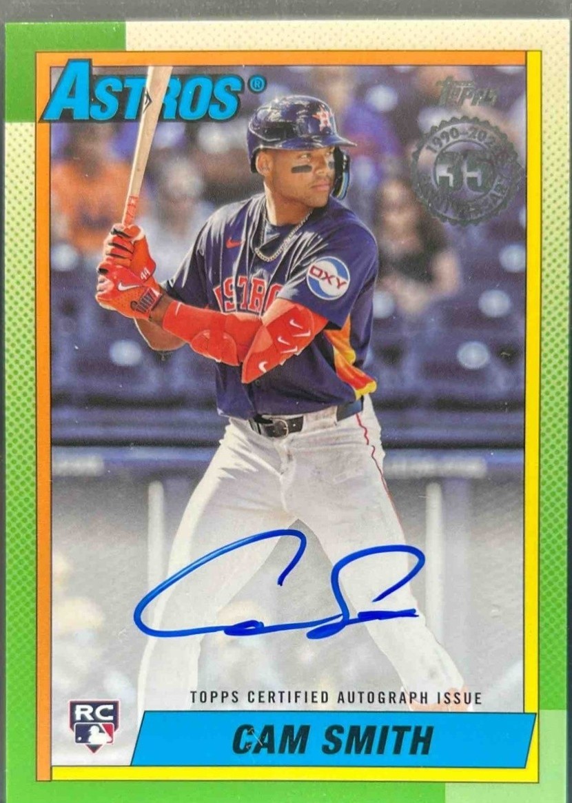 2025 Topps Update Series - 1990 Topps Baseball Autographs Cam Smith ...