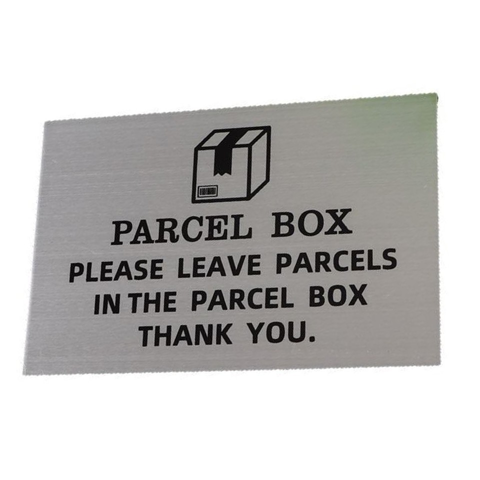 Aluminum Parcel Box Sign Brushed Aluminum Material Flexible ...