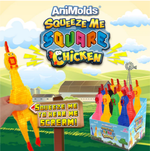 Squeeze Me Square Chicken with Sound Animolds Squeeze Toys 13.6" | eBay