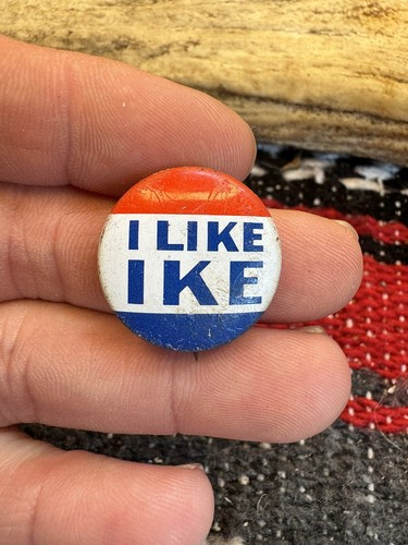 I Like Ike Eisenhower 1952 Amoco Oil 1972 Political Presidential Pin ...