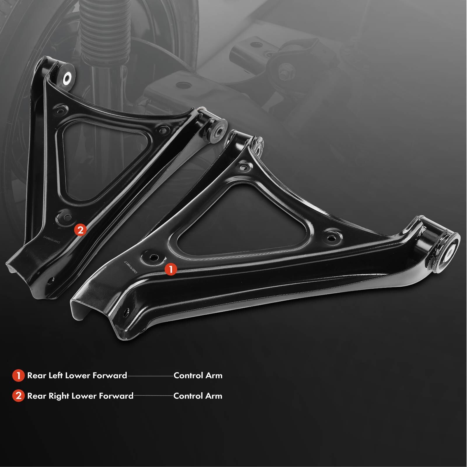 2x Track Control Arms Rear Lower Forward for Audi Q7 Porsche Cayenne VW ...