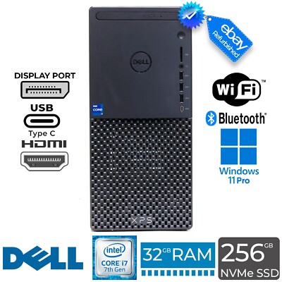 Dell XPS 8940 Tower Intel Core i7-11700 2.50GHz 32GB RAM 256GB NVMe SSD ...