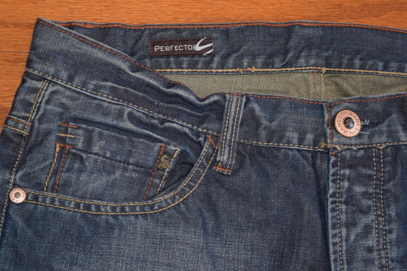 SYN JEANS ~ 'PERFECTOR' SLIM Fit STRAIGHT Leg Blue Jeans - Men Size 34 ...