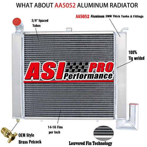 4 Row Aluminum Radiator Fit 1963-1972 Chevrolet Corvette C2/C3 5.3L 5 ...