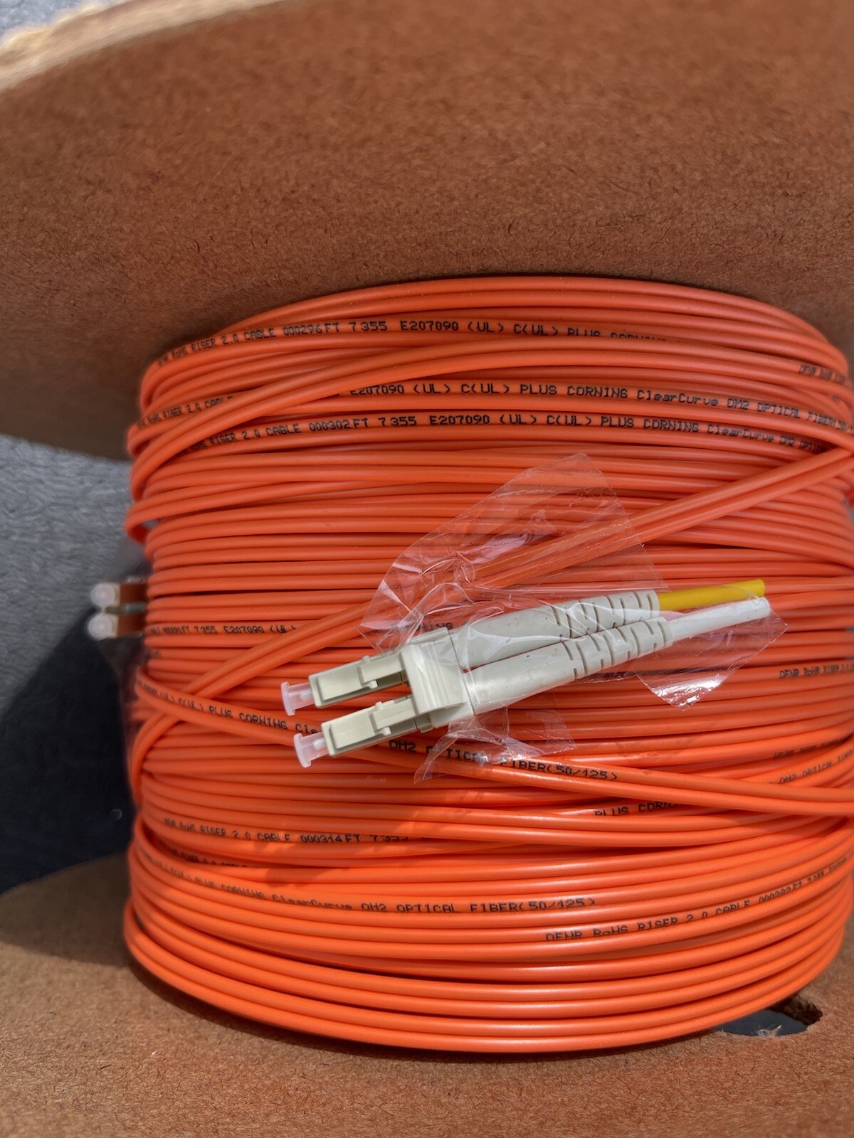 L-Com LC/LC Plus Corning ClearCurve OM2 Optical Fiber OFNR 50/125 Rohs ...