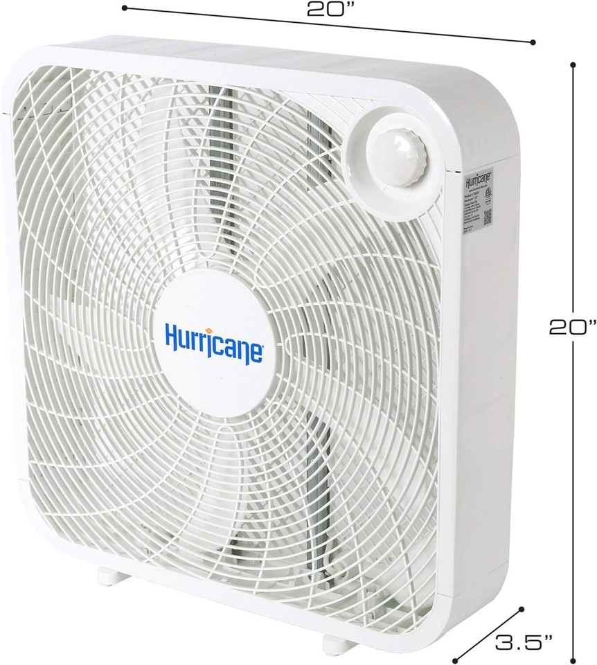 20 Inch Classic Series Floor Box Fan with 3 Efficient Speed Settings | eBay