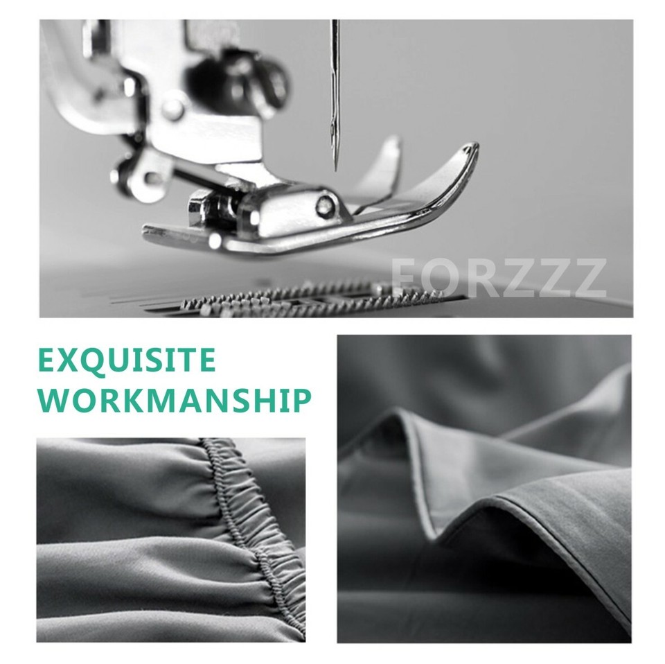 2200TC Hotel Soft 4Pcs Flat Fitted Sheet Set Single/KS/Double/Queen ...