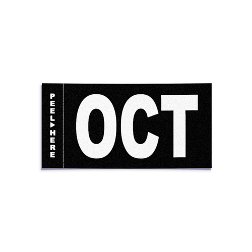 OCTOBER - California License Plate - Legacy Black White Month Sticker ...