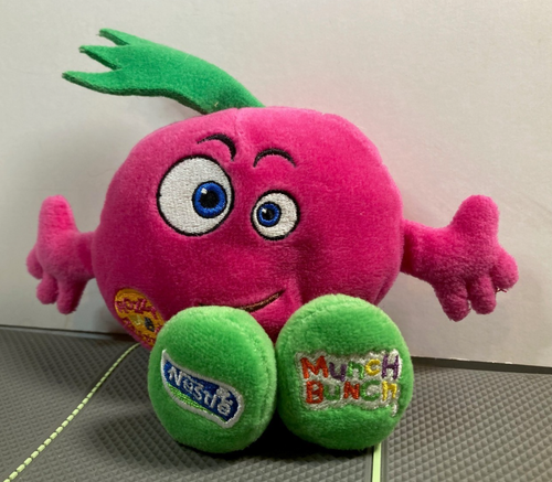 Nestle Munch Bunch Yogurt Rozzy Raspberry Pink Fruit Soft Plush Toy 8 ...