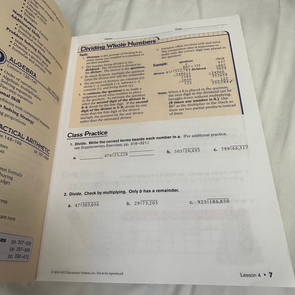 Abeka Math 6th Grade: Arithmetic 6 Work-Text Fourth Edition - (2021 EV ...