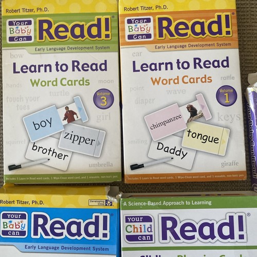 Your Baby Can Read Word Game Cards 5 Boxes Mix Double Side Sliding | eBay
