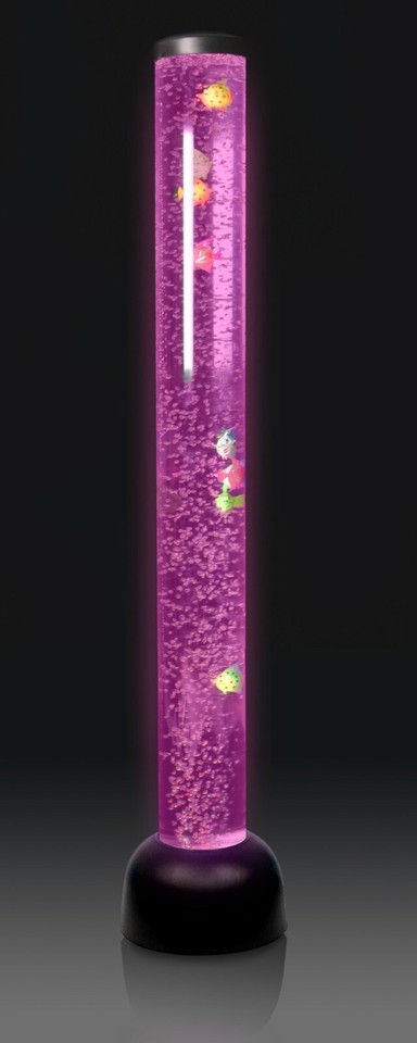 Sensory Bubble Tube Lamp, Colour Changing LED Floor Lights with Fish ...