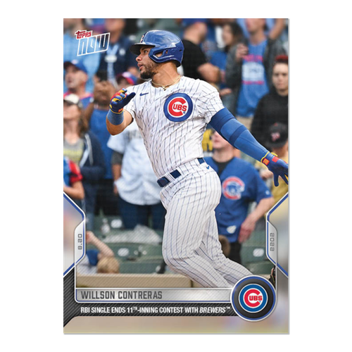 2022 MLB Topps NOW 747 WILSON CONTRERAS 11TH INN WIN CHICAGO CUBS ...