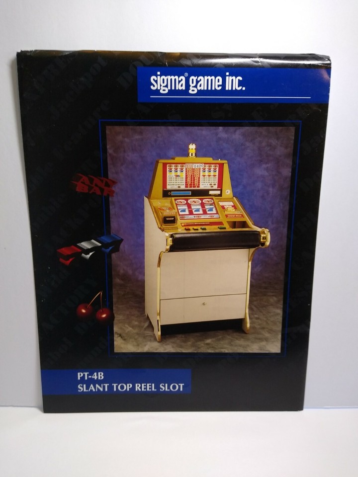Sigma Slot Machine FLYER Slant Top Reel Casino Artwork Vintage Game ...