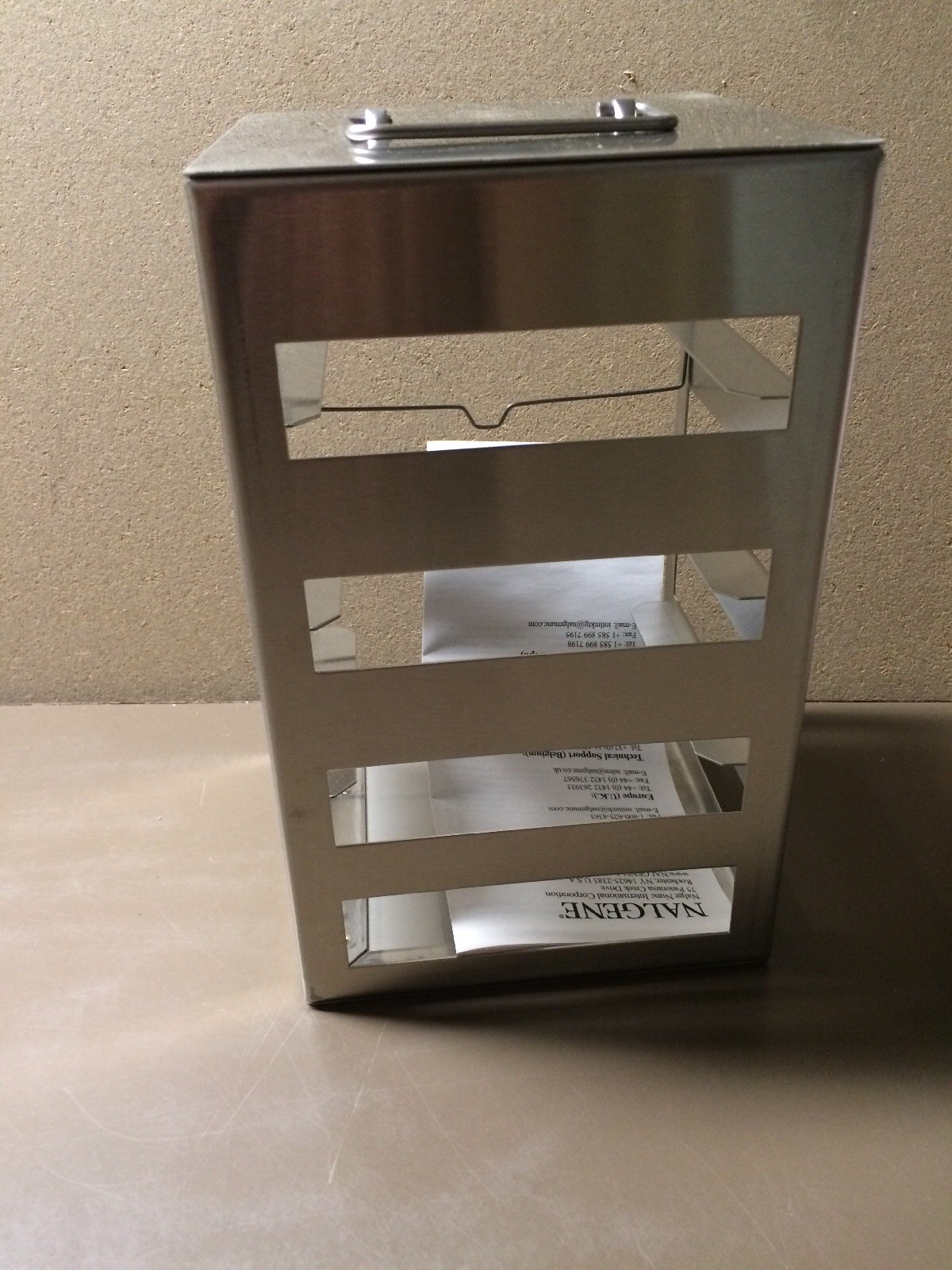 Nalgene Vertical CryoBox Rack 1.2/2.0ml, 4-Shelf, 9x9 Box, 55, Size ...