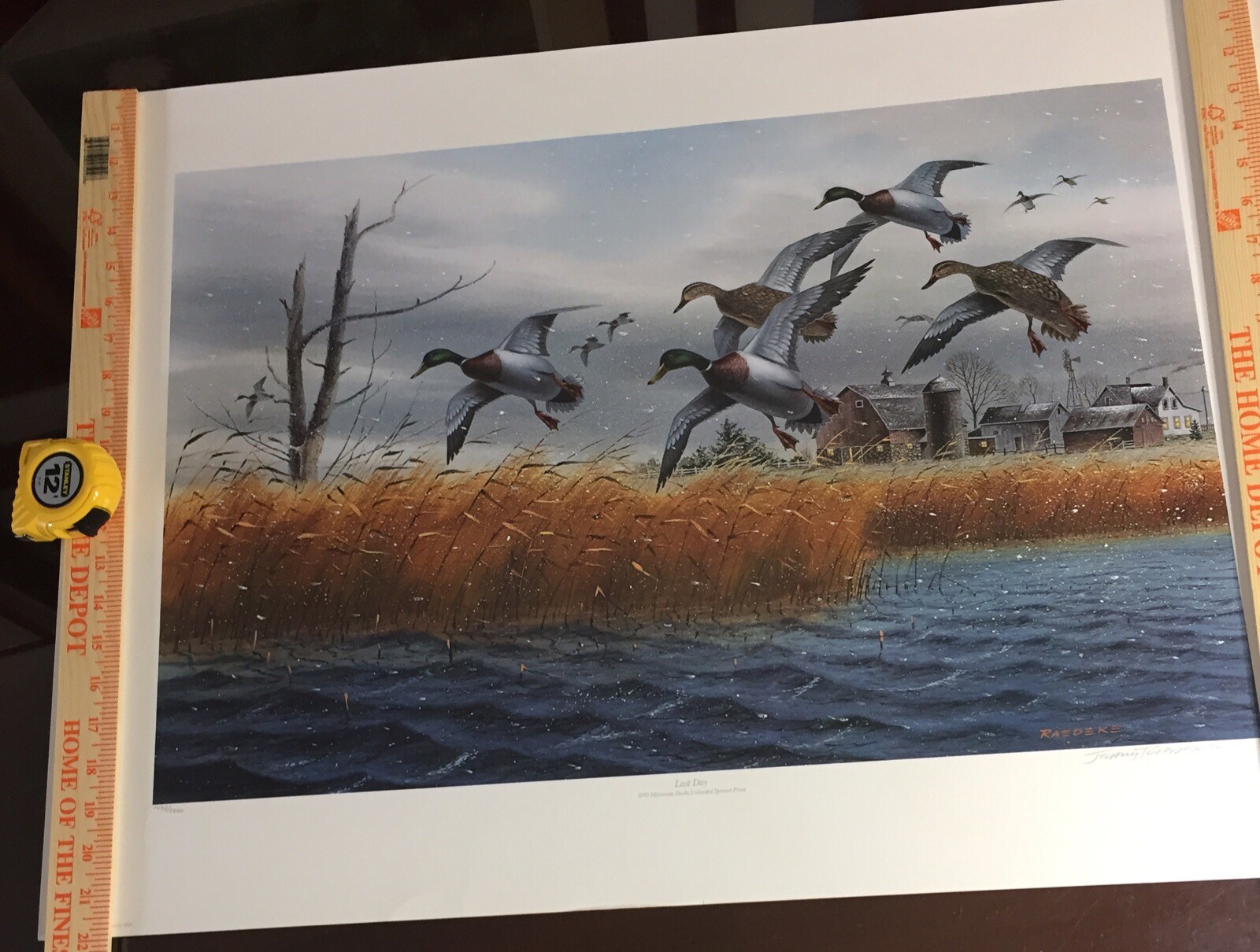 Jerry Raedeke, 1990 DU ,Print, “Last Day”1432/3800;Mint,Unframed ...