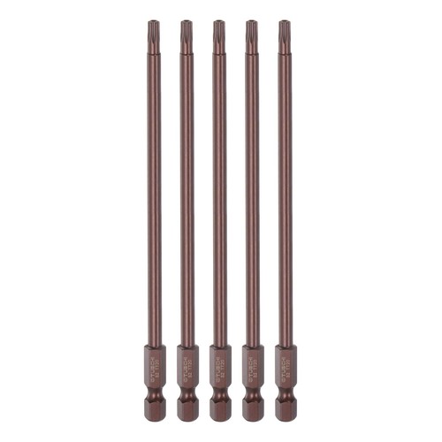 5pcs T20 Magnetic Security Torx Screwdriver Bit 1/4" Hex Shank 6 ...