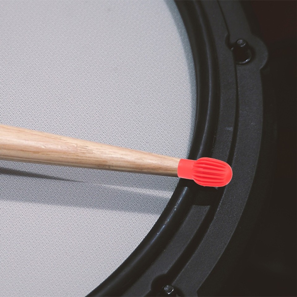 2 Pcs Drumstick Silicone Covers for Silent Tips Percussion Instrument ...